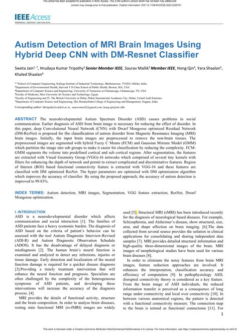 pdf autism detection of mri brain images using hybrid deep cnn with
