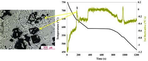 Cooling Curve Of Al 20mg2si 2cu In Situ Composite Associated With First