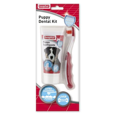 Beaphar Puppy Dental Kit - комплект за малки кученца паста за зъби 50 ...