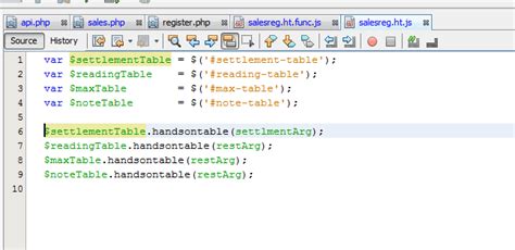 Javascript Multiple Table Update On Hands On Table Stack Overflow