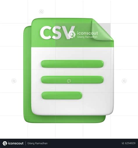 csv file 3d icon free download files and folders 3d icons iconscout