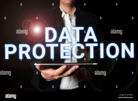 Hand Writing Sign Data Protection Business Concept Legal Control Over Access And Use Of Data