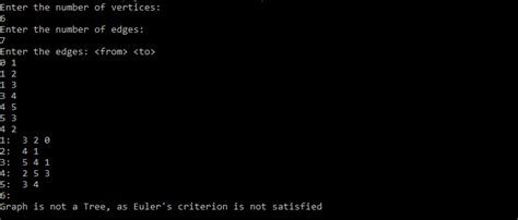 java program to check if an undirected graph is a tree or not using dfs
