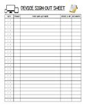 Device Sign Out Sheet By Mrs Stotts Science Store Tpt