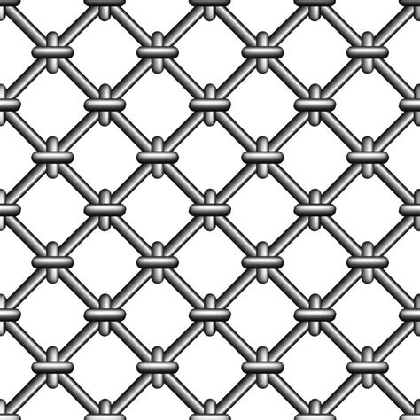 Seamless Prison Grating With Rings Vector Metal Mesh Grating Bound
