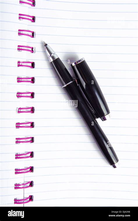 Ballpoint Pen And Notebook Stock Photo Alamy