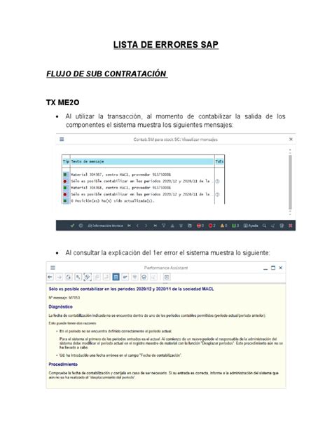 Errores Sap Pdf