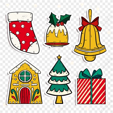 선물 크리스마스 일러스트 트리 양말 스티커제전행복했어 Png 일러스트 무료 다운로드 Lovepik