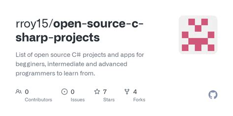 github rroy15 open source c sharp projects list of open source c projects and apps for