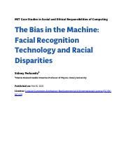The Bias In The Machine Facial Recognition Technology And Course Hero