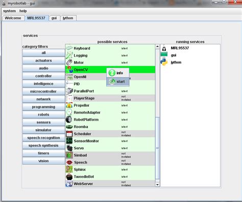 opencv myrobotlab