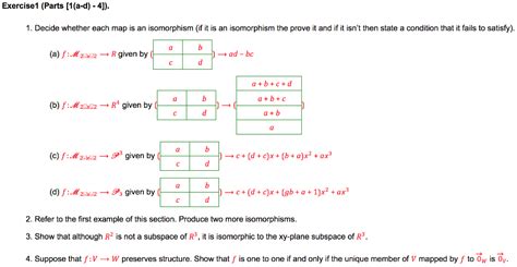 Solved Exercise1 Parts 1a D 4 1 Decide Whether Each