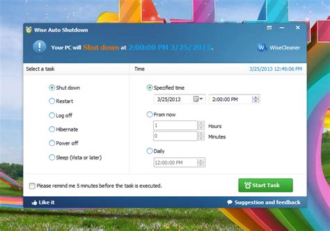 Wise Auto Shutdown Windows Software Utilities