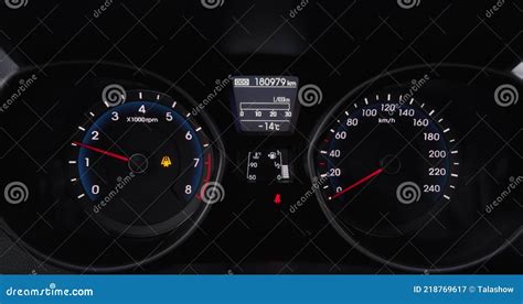 Modern Analog Car Dashboard Close Up Stock Video Video Of Needle Closeup 218769617