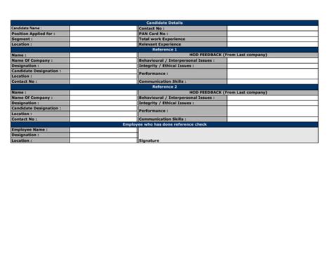 Reference Check Format Pdf