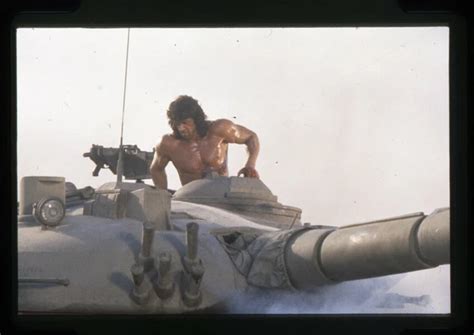 Rambo 3 Sylvester Stallone Beefy Shirtless Army Tank Original 35mm