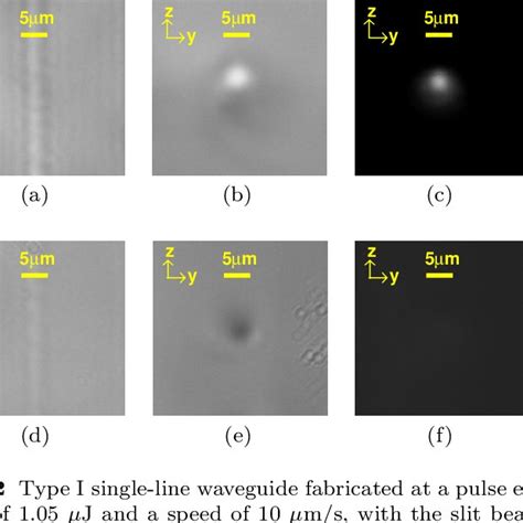 refractive index modification of type i single line waveguide a