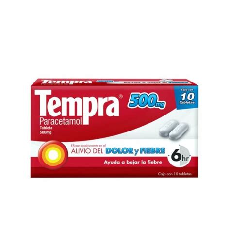 Tempra 500 Mg Caja Con 10 Tabletas Farmacia Sanorim