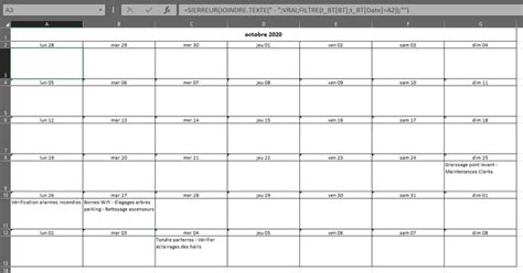 Planning Dynamique Suivant Données Macros Et Vba Excel