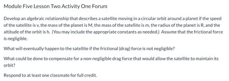 Solved Module Five Lesson Two Activity One Forum Develop An Chegg Com