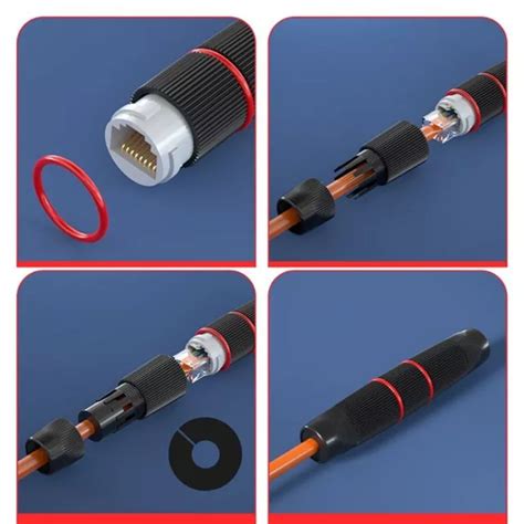 Waterproof Ip67 Header Ethernet Network Straight Through Cable 719