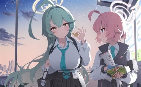 Hoshino Yume And Hoshino Blue Archive Drawn By Dong Ji Danbooru