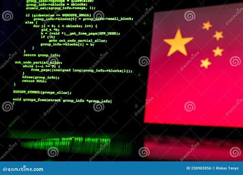 Chinese Anonymous Hackers China Flag And Programming Code In
