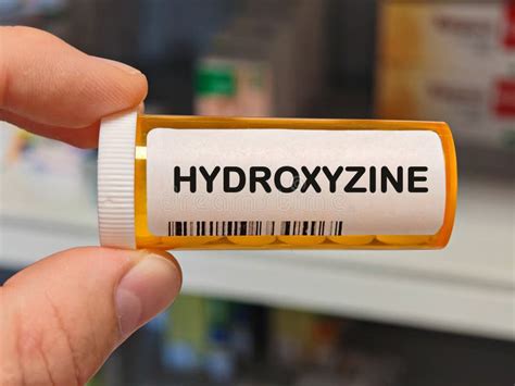 Box Of Hydroxyzine Tablets On A Hospital Pharmacy Table Used To Treat