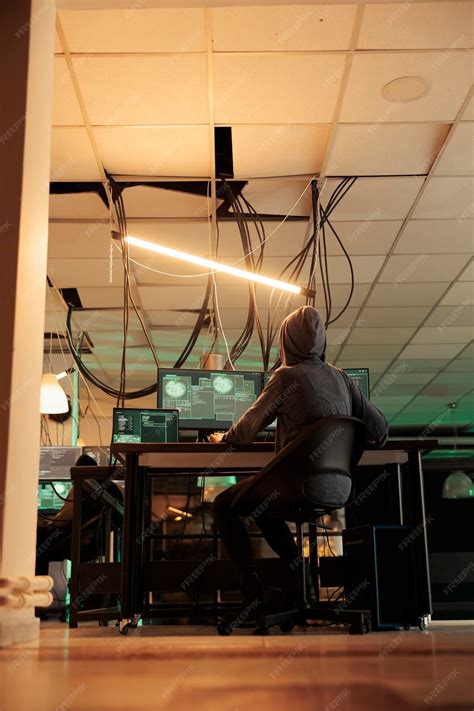 Free Photo Hacker Programming Password Cracking Script On Computer Cyberattack