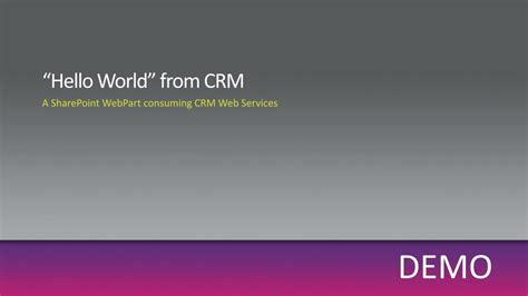 Ppt Integrating Microsoft Dynamics Crm And Microsoft Sharepoint 2010