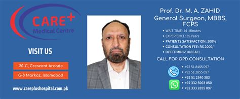 Prof Dr M A Zahid Quality Care At Affordable Rates