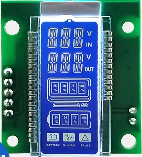 Tn Htn Negative Display Segment LCD Display With Backlight Blue Model And Battery Display Price