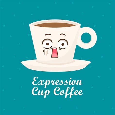 귀여운 손으로 그린 컵 그림 프리미엄 벡터