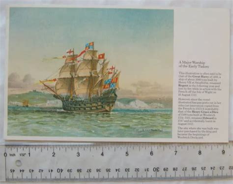 1976 Becotide Inhaler Card A Major Warship Of The Early Tudors £280