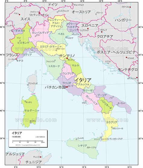 イタリア 行政区分図 ベクター地図素材のダウンロード販売 アフロモール