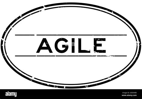 Grunge Black Agile Word Oval Rubber Seal Stamp On White Background Stock Vector Image Art Alamy