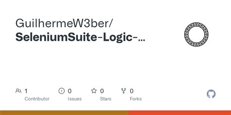Github Guilhermew3berseleniumsuite Logic Exemple