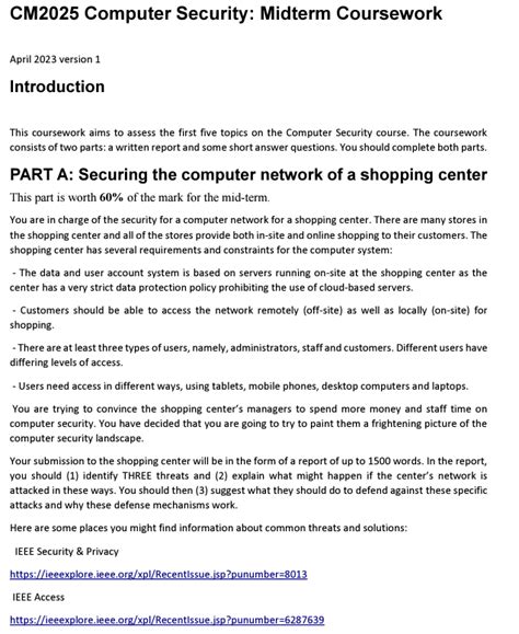 Solved Cm2025 Computer Security Midterm Coursework April