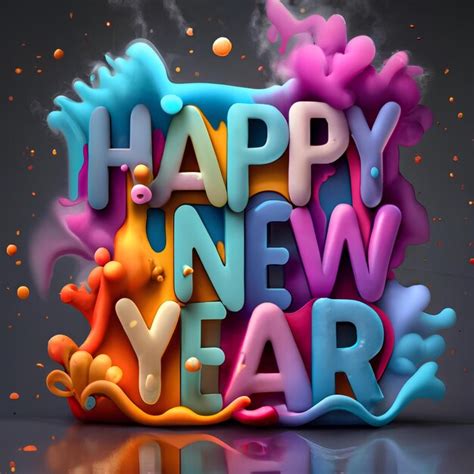 premium photo happy new year wishes with 3d text effect