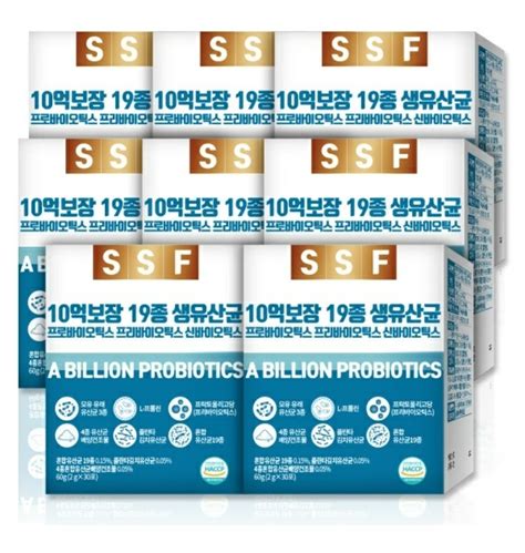 순수식품 19종 생유산균 프로바이오틱스 신바이오틱스 10억보장 8박스240포 티몬