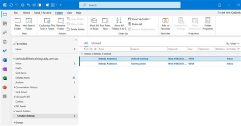 How To Use Search Folders In Outlook The Training Lady