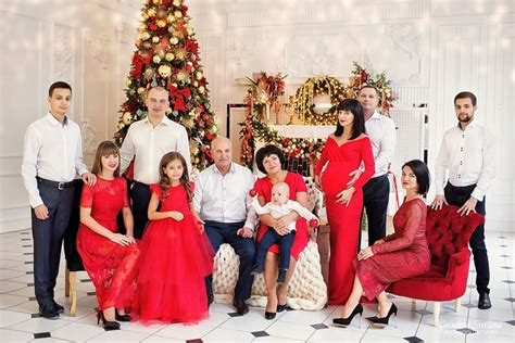 Новогодние фотосессии Семейные рождественские фото Рождественская фотография Семейные