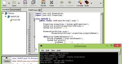 Hello Raspberry Pi List System Properties Using Java