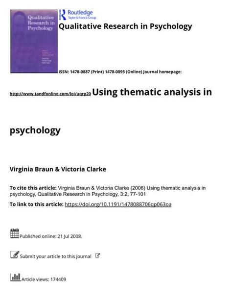 Braun Clarke Using Thematic Analysis In Psychology Micaela Udocz