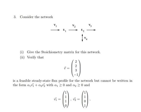 Solved 3 Consider The Network I Give The Stoichiometry