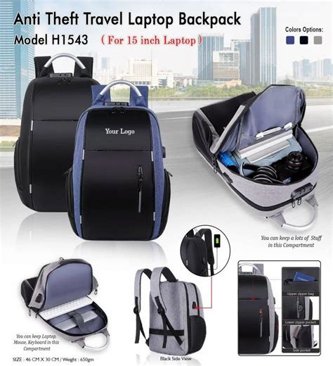 Nylon Anti Theft Laptop Backpack With Usb Number Of Compartments 2 At