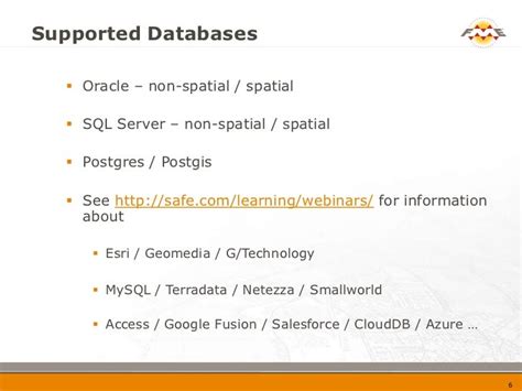 Databases And Fme Improving Interoperability With Oracle Sql Server