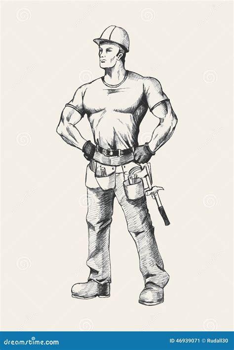 Handyman Stock Vector Illustration Of Cool Sketch Occupation 46939071