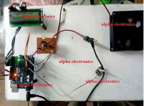 Temperature Based Fan Speed Control And Monitoring Using Arduino Alpha Electronics At