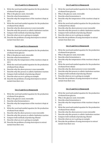 Ocr Gcse 9 1 Gateway Combined Science Chemistry C6 1 Unit Teaching Resources